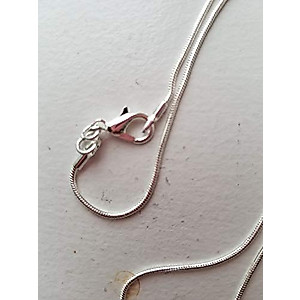 Playboy Bunny necklace, 20" sterling silver snake chain with playboy charm, pendent