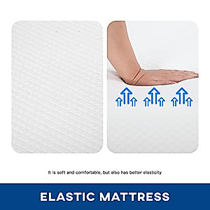 6/8/10/12 inch Gel Memory Foam Mattress for Cool Sleep & Pressure Relief, Medium Firm Mattresses CertiPUR-US Certified/Bed-in-a-Box/Pressure Relieving (10 in, Full) White