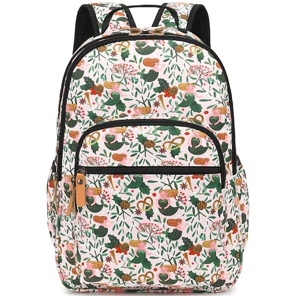 Leaper Water-resistant Cute Mermaid Laptop Backpack Travel Bag College Backpack Satchel Light Pink