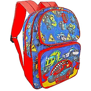 Blaze and the Monster Machines Backpack Set - Bundle with 16” Blaze Backpack, Water Bottle, Stickers, More | Blaze School Supplies