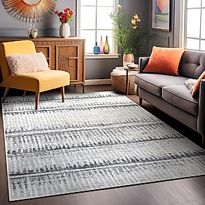 Rugshop Contemporary Bohemian Soft Area Rug 5' x 7' Gray