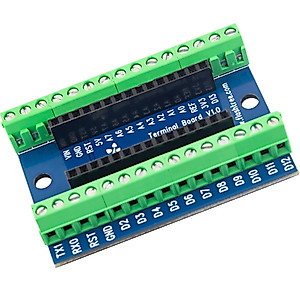 3pcs for Nano Breakout Board Terminal 3.81mm / 0.15" Expansion Shield for Arduino Nano V3.0 AVR ATMEGA328P Module (Blue)