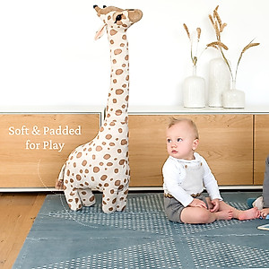 Toddlekind Playmat - Premium Foam Playmat, 4 x 6 feet, 6 Tile Extra Thick Foam Floor Puzzle Mat for Babies/Toddlers Stylish, Non-Toxic, Odorless. Perfect for Tummy Time, Crawling, and Play. Ideal for Nursery and Playroom. 0m+ (Green/Blue)