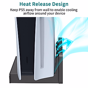 HomeMount PS5 Wall Mount - Space-Saving PS5 Stand & Wall Mount Kit, Easy Installation, Securely Mounts PS5 Behind TV (Black)