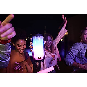 JBL Pulse 4 - Waterproof Portable Bluetooth Speaker with Light Show - Black