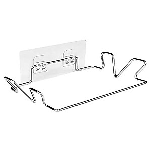 DETTELIN Wall-Mounted Trash Bag Holder, Non-Trace Stainless Steel Garbage Plastic Bags Holder Rack for Kitchen Cabinets Doors Cupboards -1pcs
