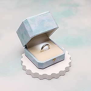 Ring Box with LED Light Blue Reusable & Protective Ring Holder to Make Your Proposal Memorable with This Engagement Ring Box with Designated Ring Light To Make Your Ring Shine by Cotea