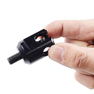 SOPOGER Bow Stabilizer Quick Disconnect Double Joint Archery Shock Absorber Connector Adjustable Bow Rod Stabilizer (Black)