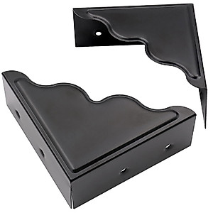 3.74inch Metal Corner Protectors Decorative Desk Box Corner Protector Desk Case Edge Cover Guard Furniture Corner Pack of 4