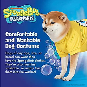 SpongeBob SquarePants for Pets Halloween Tee & Shorts for Dogs - Fun and Cute Halloween Costumes for Dogs - Officially Licensed Spongebob Squarepants Pet Products, Spongebob Dog Outfit Medium,Yellow