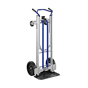 COSCO 12253BLU1E Next Gen 3-in-1 Folding Toe Plate Hand Truck, 800 lb/100 lb Weight Capacity, Blue