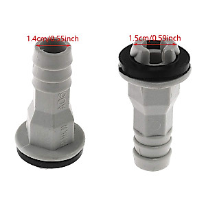 DGZZI Drain Straight Connector 2PCS 3/5 Inch 15mm AC Drain Hose Connector Straight Fitting with Rubber Ring for Window Air Conditioner and Mini Split Units