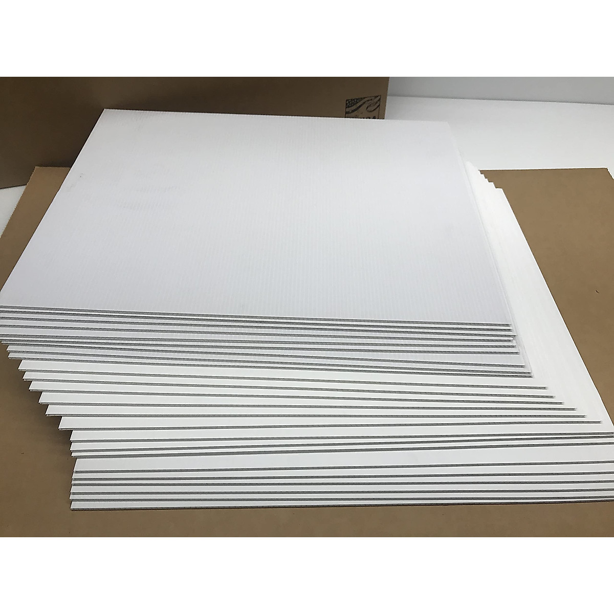 Yard Signs 50 Pack, White Blank Signs 18 x 24 inch 4mm Corrugated Plastic Sign Board, Bundles of 50Pieces, Great for Advertising Any Events, Ship same Day (50SIGNS18X24)