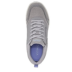 Vionic Women's Agile Cassis Walking Sneaker- Supportive Active Sneaker That Includes an Orthotic Insole and Cushioned Outsole for Arch Support, Light Grey 8 Medium