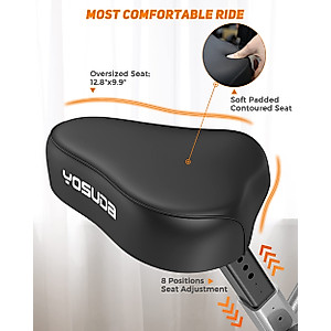 YOSUDA Exercise Bike, 2 in 1 Folding Exercise Bike for Seniors 270lbs Capacity, Magnetic X-Bike with 8-Level of Resistance, for Home Gym Workout