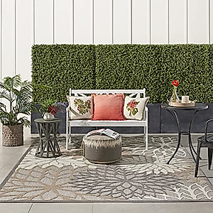 Nourison Aloha Indoor/Outdoor Natural 7' x 10' Area-Rug, Easy-Cleaning, Non Shedding, Bed Room, Living Room, Dining Room, Deck, Backyard, Patio (7x10)