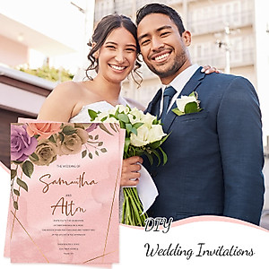 250 Sheets 8.5 x 11 Inch Metallic Paper Shimmer Card Stock 80lb 210 Gsm Double Sided Card Stock Printer Paper for Weddings Birthdays Craft Use Invitations Certificates DIY Cards (Pink)