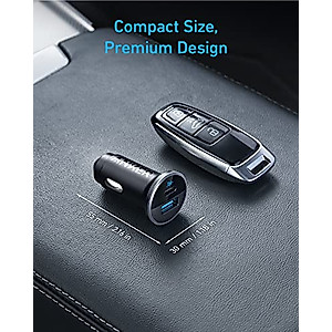 USB C Car Charger Adapter, Anker 52.5W Cigarette Lighter USB Charger, 323 Anker Car Charger with 30W PowerIQ 3.0 Fast Charging Cable for iPhone 15/15 Pro Max, 14/13/12 Series, Galaxy S23/22, Pixel