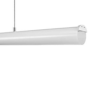 Globe Electric Calypso 20W Integrated LED Pendant Lighting, Chrome, Frosted Acrylic Shade, 1700 Lumens, Warm White 3000 Kelvin, 80 CRI