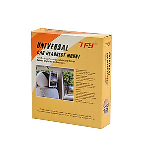 TFY Universal Car Headrest Mount Holder with Angle- Adjustable Holding Clamp for Tablets -Compatible with iPad 9th Gen - iPad Mini - iPad Air - iPad Pro - Samsung Galaxy Tab S8 - Tab A and More