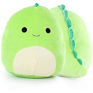Yepureo Cute Dinosaur Plush Toy, 8 Inch Dinosaur Stuffed Animals, Cotton Plushies Doll Soft Lumbar Back Cushion Pillow for Home Decoration, Christmas Birthday Gift for Kids
