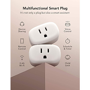 Smart Plug Nooie,WiFi Smart Plug That Work with Alexa,Smart Plug for Smart Home,WiFi Outlet for Google Home, Voice Control,Smart Outlet with Remote Control,Timer Function, ONLY 2.4G (4 Packs),10Amp