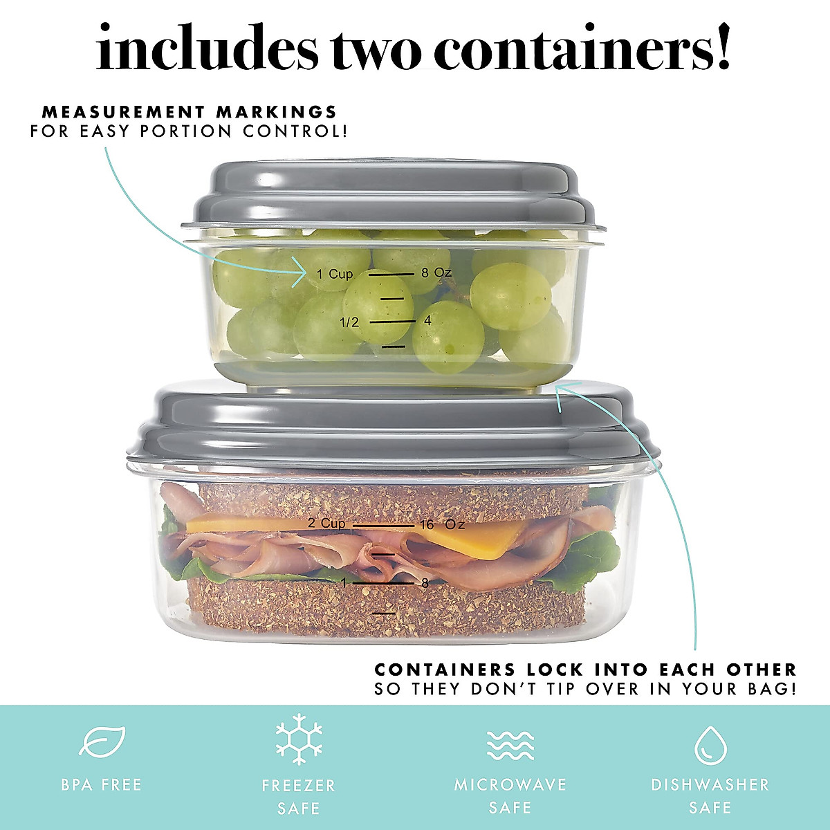 Fit & Fresh Cloverdale Adult Insulated Lunch Bag with Side Pouch & Carry Handles, Complete Lunch Kit Includes 2 Containers, Snakeskin