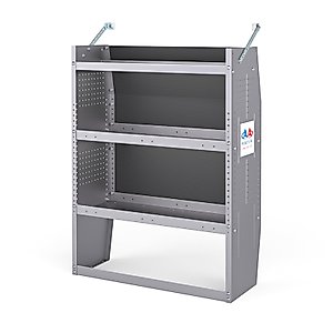 AA Products Inc. SH-4303 Steel Van Shelving Storage System Fits for NV200, Transit Connect 2014+ and Chevy City Express, Contoured Shelving Unit, 32" W x 43" H x 13" D