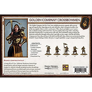 CMON A Song of Ice and Fire Tabletop Miniatures Game Golden Company Crossbowmen Unit Box - Deadly Mercenary Marksmen, Strategy Game for Adults, Ages 14+, 2+ Players, 45-60 Minute Playtime, Made