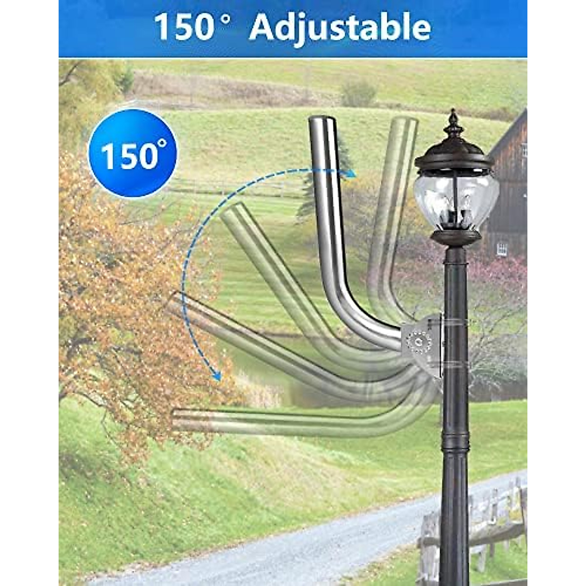 Universal Adjustable TV Antenna Mount 14" Inch Weather Proof J Pole, Wireless Bridge Bracket Mount for Outdoor Point to Point AP Access Point Client Bridge CPE, Antenna Mounting Pole, 1-Pack