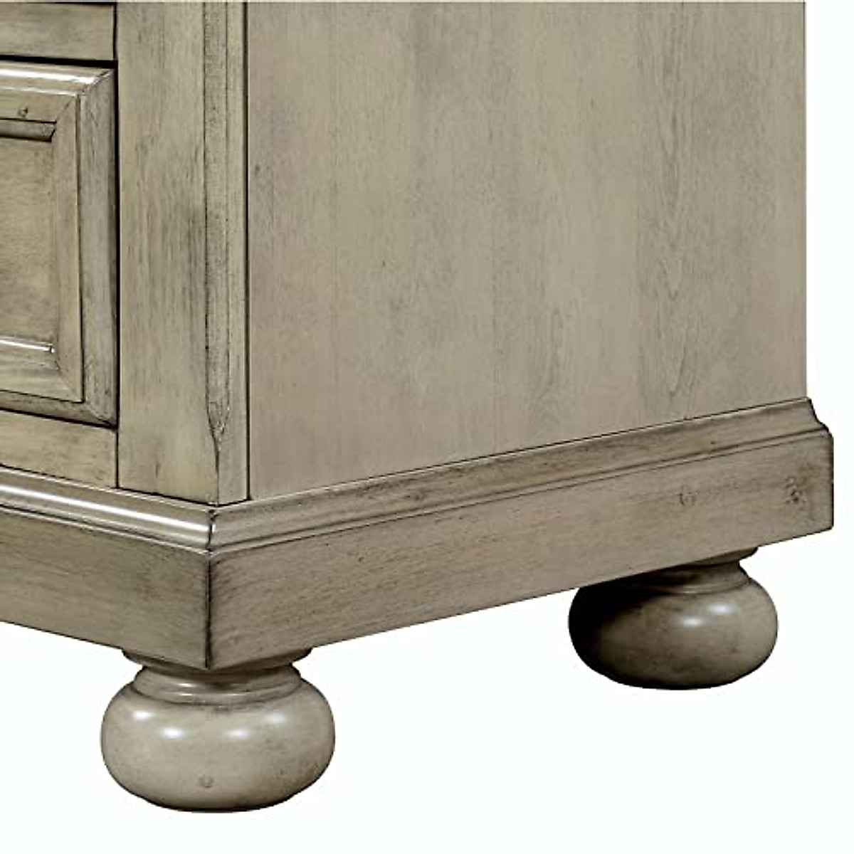 FRITHJILL 7 - Drawer Dresser, Traditional Solid Wood Chest of Drawers for Bedroom, Nursery, Stone Gray