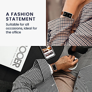 kwmobile Real Leather Watch Strap Compatible with Huawei Watch Fit Mini - Fitness Tracker Replacement Sports Wristband with Clasp