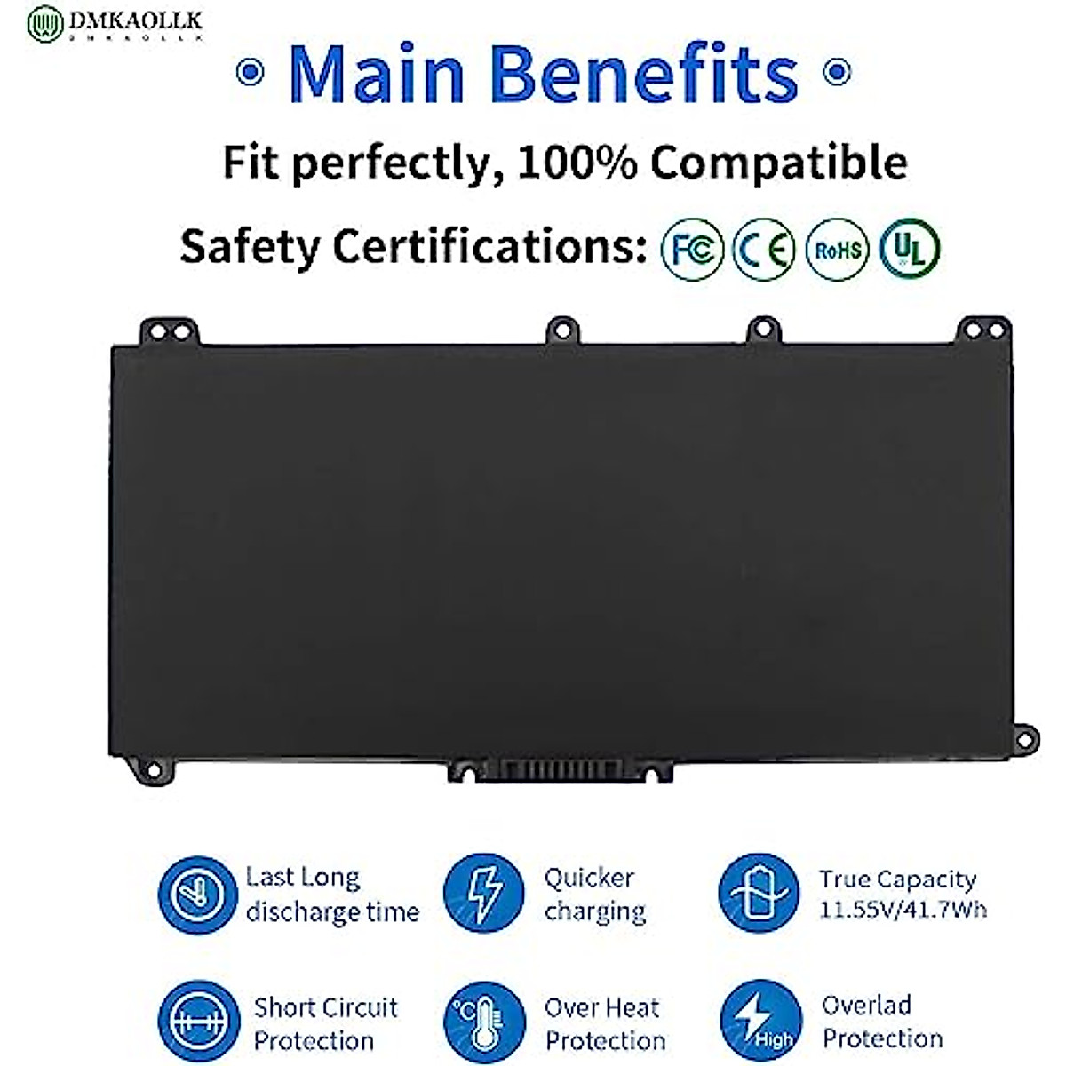 HT03XL L11119-855 Laptop Battery for HP Pavilion 14-CE 14-CF 14-DF 15-CS 15-DA 15-DB 15-DW 17-by 17-CA Series 15-CS0053CL 15-DW0033NR 15-DA0014DX L11421-542 L11421-2C2 HSTNN-UB7J HSTNN-DB8R HT03041XL