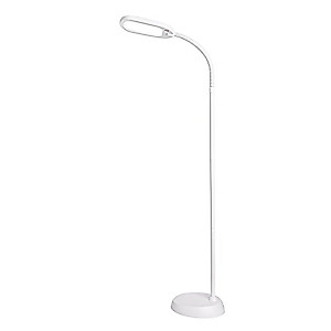 Newhouse Lighting NHFL-AP-WH Apollo LED Floor Lamp Energy-Efficient Natural Reading Artists Crafts Adjustable Gooseneck Task Light, White