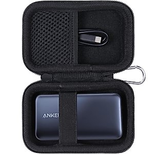khanka Hard Travel Case for Anker 3-in-1 Fast Charging Charger with Built-in USB-C Cable/Anker 533 Power Bank/Anker Nano Power Bank,10000mAh Portable Charger (PD 30W max. Leistung),Case Only(Black)