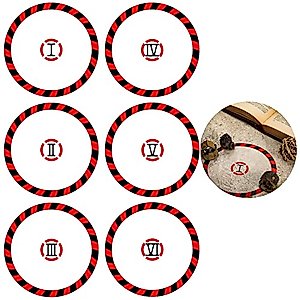 6 Pcs Objective Point Markers Round PVC Objective Marker Gaming Accessory, Miniature Not Included