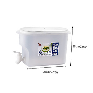 Homoyoyo 1pc Refrigerator Cold Kettle Glass Water Bottles for Fridge Beverage Container for Fridge Water Jug Beverage Refrigerators Lemonade Tea Dispenser Container Water Bottle for Kitchen