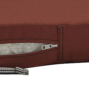 Classic Accessories Ravenna Water-Resistant 21 x 20 x 4 Inch Patio Back Cushion, Spice, Outdoor Loveseat Cushions