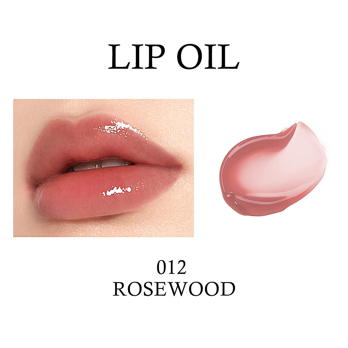 KYDA 2 Colors Hydrating Lip Glow Oil, Moisturizing Lip Oil Gloss, Transparent Plumping Lip Gloss, Lip Oil Tinted for Lip Care and Dry Lips, 007+012
