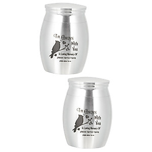 2pcs Funeral Ashes Urn Ashes Urn for Animal Cinerary Casket for Pet Ashes Urn for Pet Dog Cinerary Casket Cat Ashes Urn Keepsake Ashes Urn Cinerary Casket for Animal Bird Urn