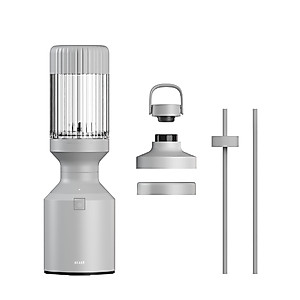 Beast Blender | Sleek Kitchen Countertop Design, Patented Blending Technology | Take Smoothies & Shakes To-Go with NEW Portable Straw Cap System (Pebble Grey)
