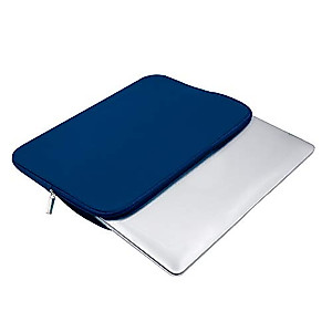 RAINYEAR 14 Inch Laptop Sleeve Case Protective Soft Padded Zipper Cover Carrying Computer Bag Compatible with 14" Notebook Chromebook Tablet Ultrabook (Navy Blue)
