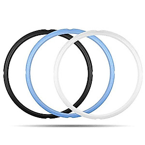 3PCS Silicone Sealing Ring for Instant Pot 6 Quart, Insta Pot Seals Replacement Gasket 6 Qt Instapot Sealing Ring for 6/5Qt, Food-Grade Silicone for IP-DUO60, IP-LUX60, IP-DUO50, Smart-60, IP-CSG60
