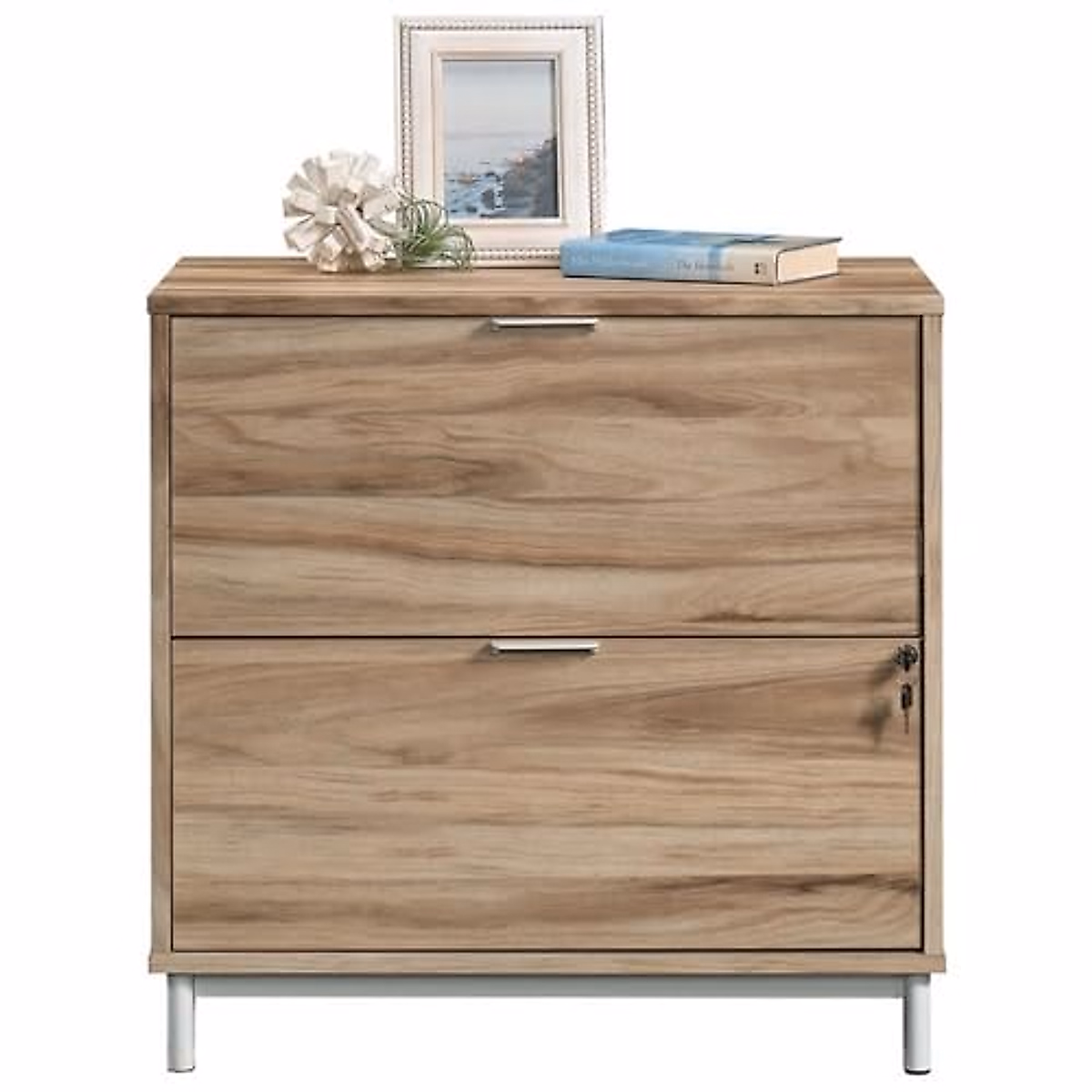 Sauder Portage Park 2-Drawer Lateral File Cabinet in Kiln Acacia, Kiln Acacia Finish