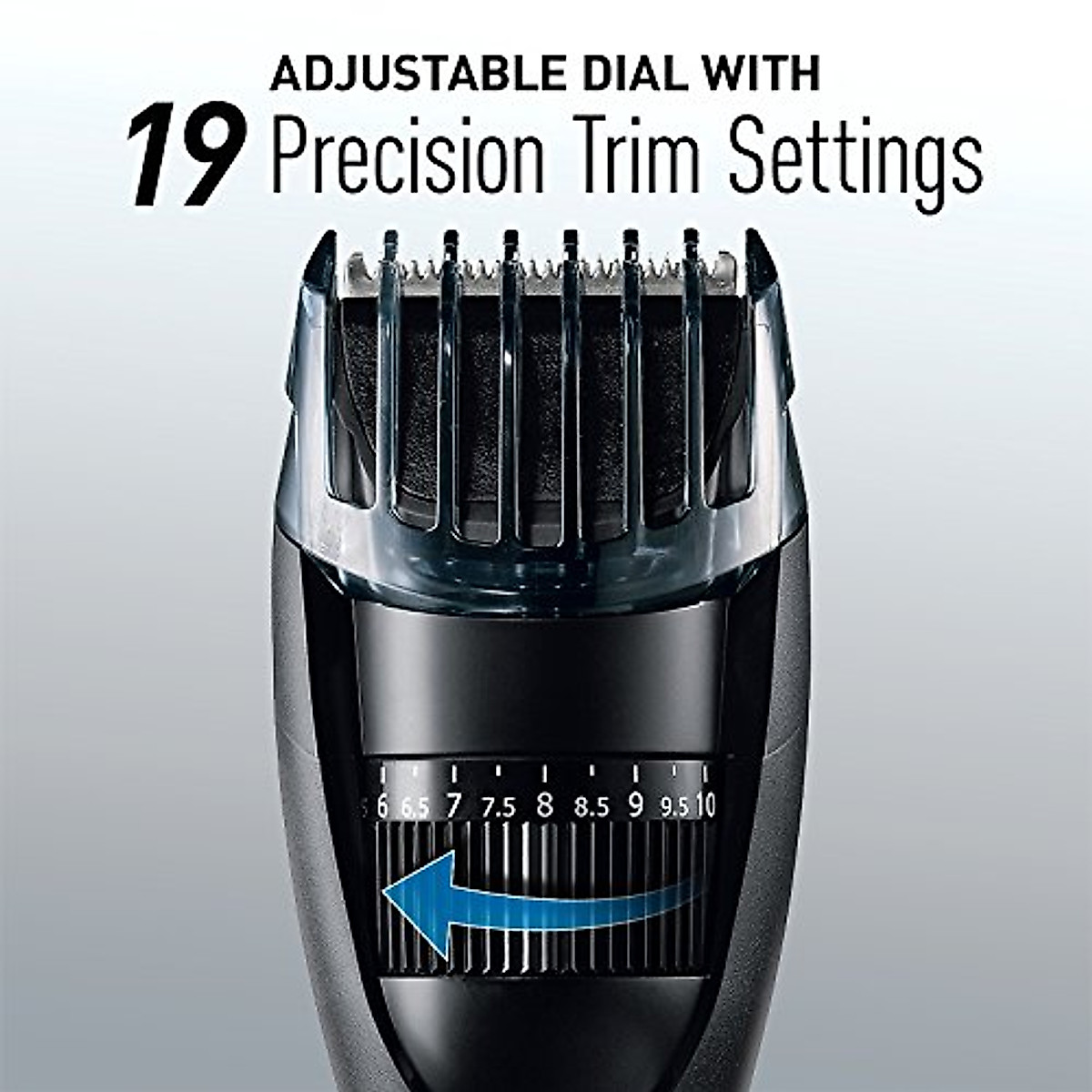 Panasonic Wet and Dry Cordless Electric Beard and Hair Trimmer for Men, Black, 6.6 Ounce