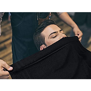 Utopia Towels Cotton Bleach Proof Salon Towels (16x27 inches) - Bleach Safe Gym Hand Towel (12 Pack, Black)