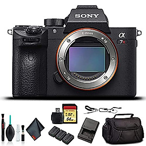 Sony Alpha a7R III Mirrorless Camera ILCE7RM3/B with Soft Bag, Additional Battery, 64GB Memory Card, Card Reader, Plus Essential Accessories
