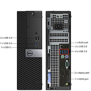 Dell Optiplex 7050 SFF Desktop PC Intel i7-6700 4-Cores 3.40GHz 32GB DDR4 Ram New 512GB M.2 NVMe SSD WiFi Bluetooth HDMI DP Windows 10 Pro DVD-RW Wireless Keyboard & Mouse (Renewed)