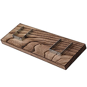 YYWUOJJ Wood Floating Shelves for Wall Decor, Rustic Wall Shelves for Bedroom Bathroom Kitchen Living Room, Set of 4 Light Walnut