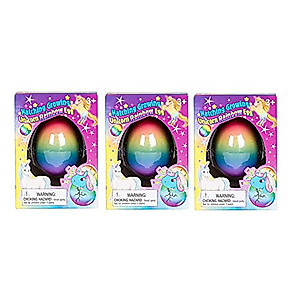 Master Toys & Novelties Surprise Growing Unicorn Hatching Rainbow Egg - Hatch and Grow for Easter Gifts, Baskets and Egg Hunts - Unicorn 3 Pack - Ages 3+